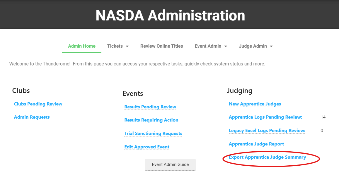 Export All Apprentice Logs North American Sport Dog Association